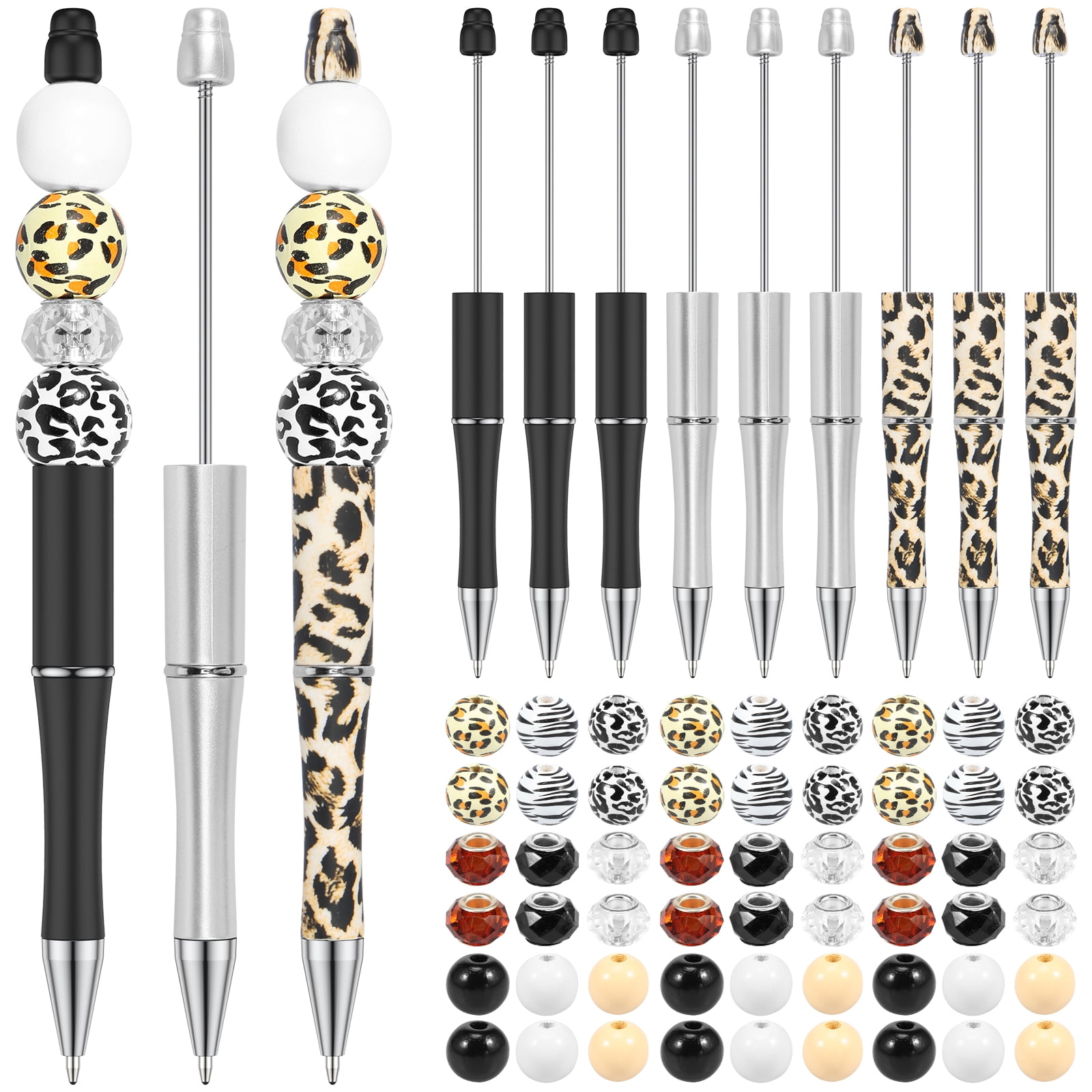 Evjurcn 12 Set Bead Pens DIY Beading Pens Kit Bead Pen Making Kit Bead ...