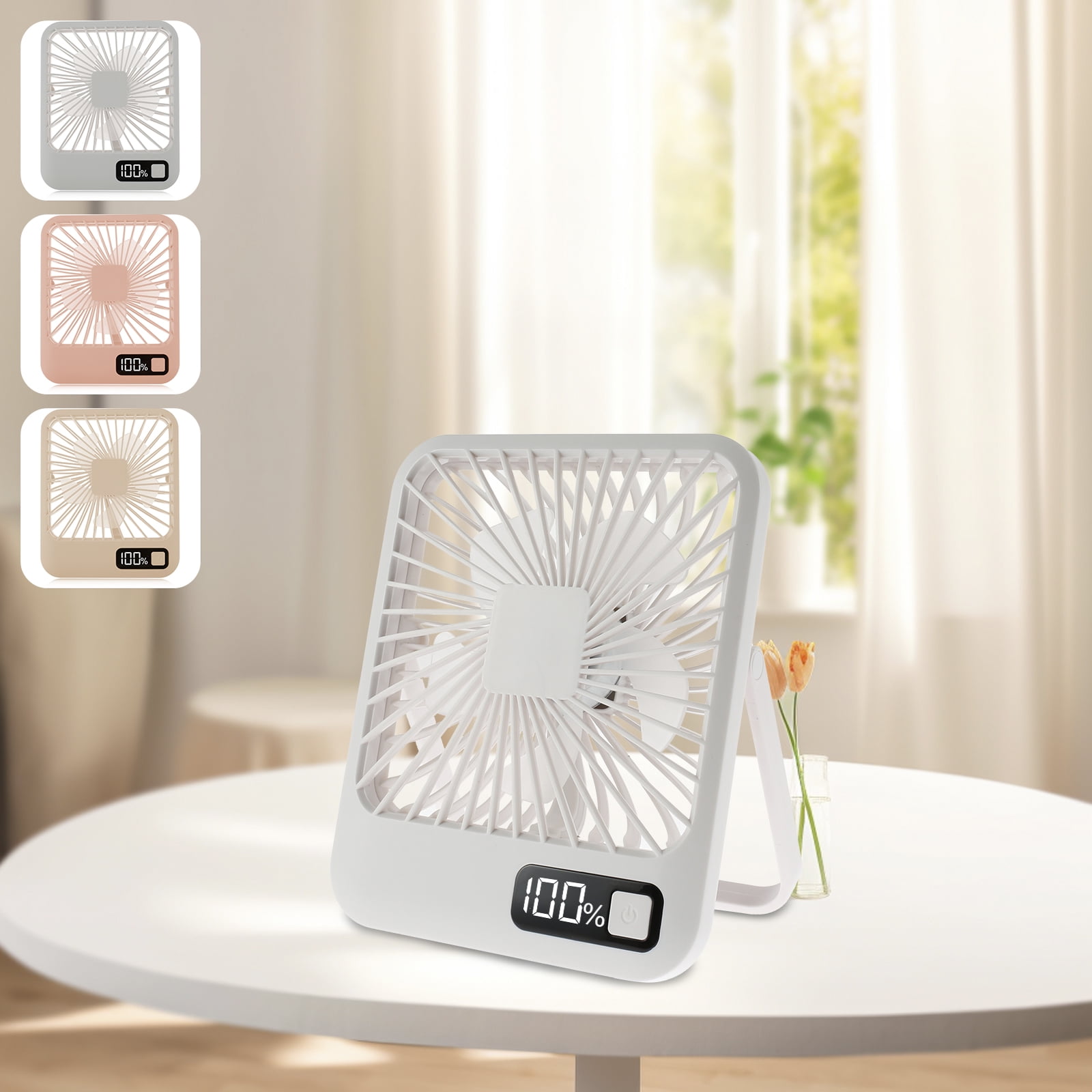 Evjurcn 5-Speed Portable Rechargeable Desktop Fan - Walmart.com