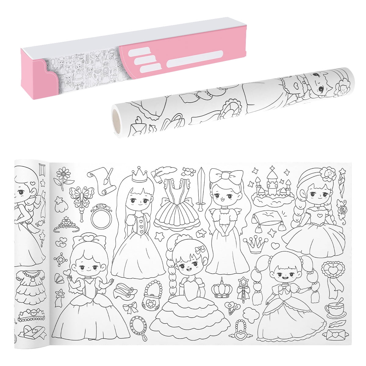 Evjurcn Children's Drawing Roll Creative Preschool 300×30cm Stickable ...