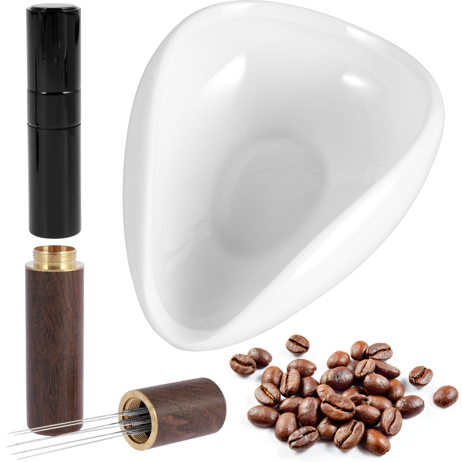 Evjurcn Coffee Bean Dosing Cup and 8ml Spray Bottle Set,Ceramic Dosing ...