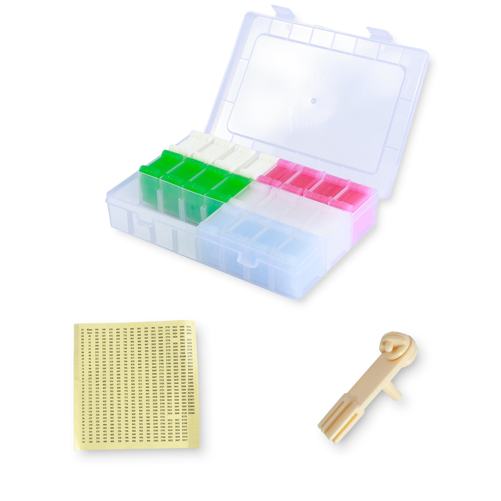 Evjurcn Embroidery Floss Organizer Set Embroidery Thread Storage Box ...