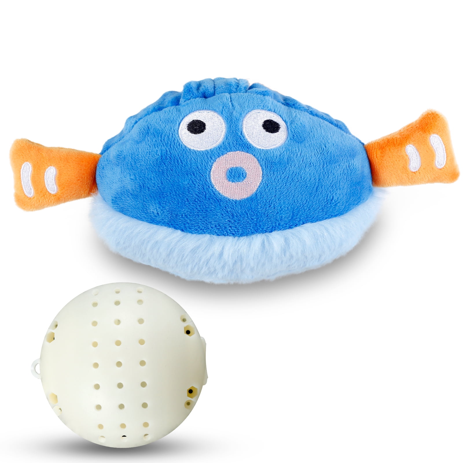 Evjurcn Moving Plush Pet Toy Bouncing Plush Dog Ball Toy Squeaking ...