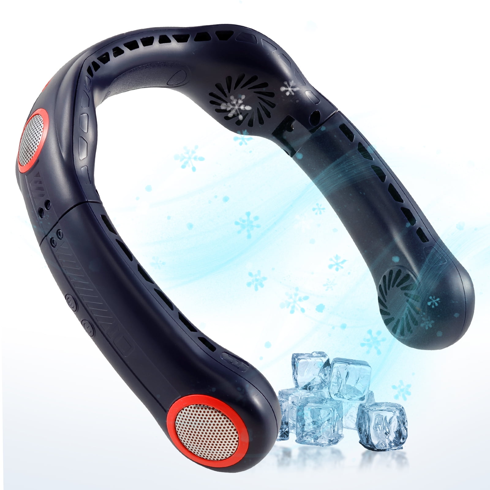 Evjurcn Portable Neck Fan 5000mAh Neck Cooling Fan 360° Cooling ...