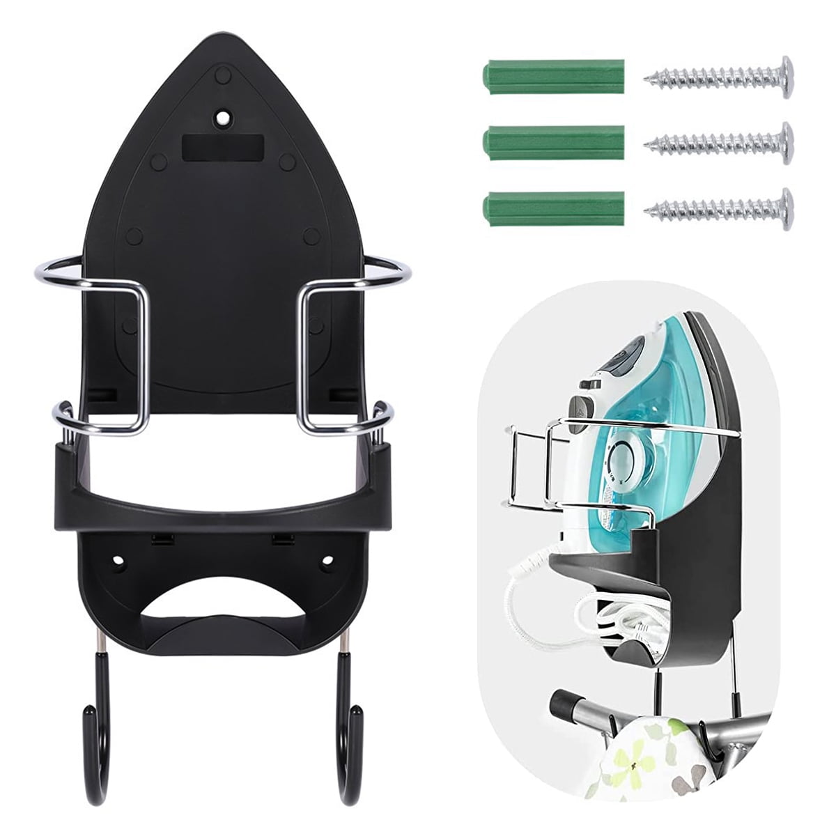 Evjurcn Wall Mounted Iron Rack Universal Ironing Board Hanger Household ...