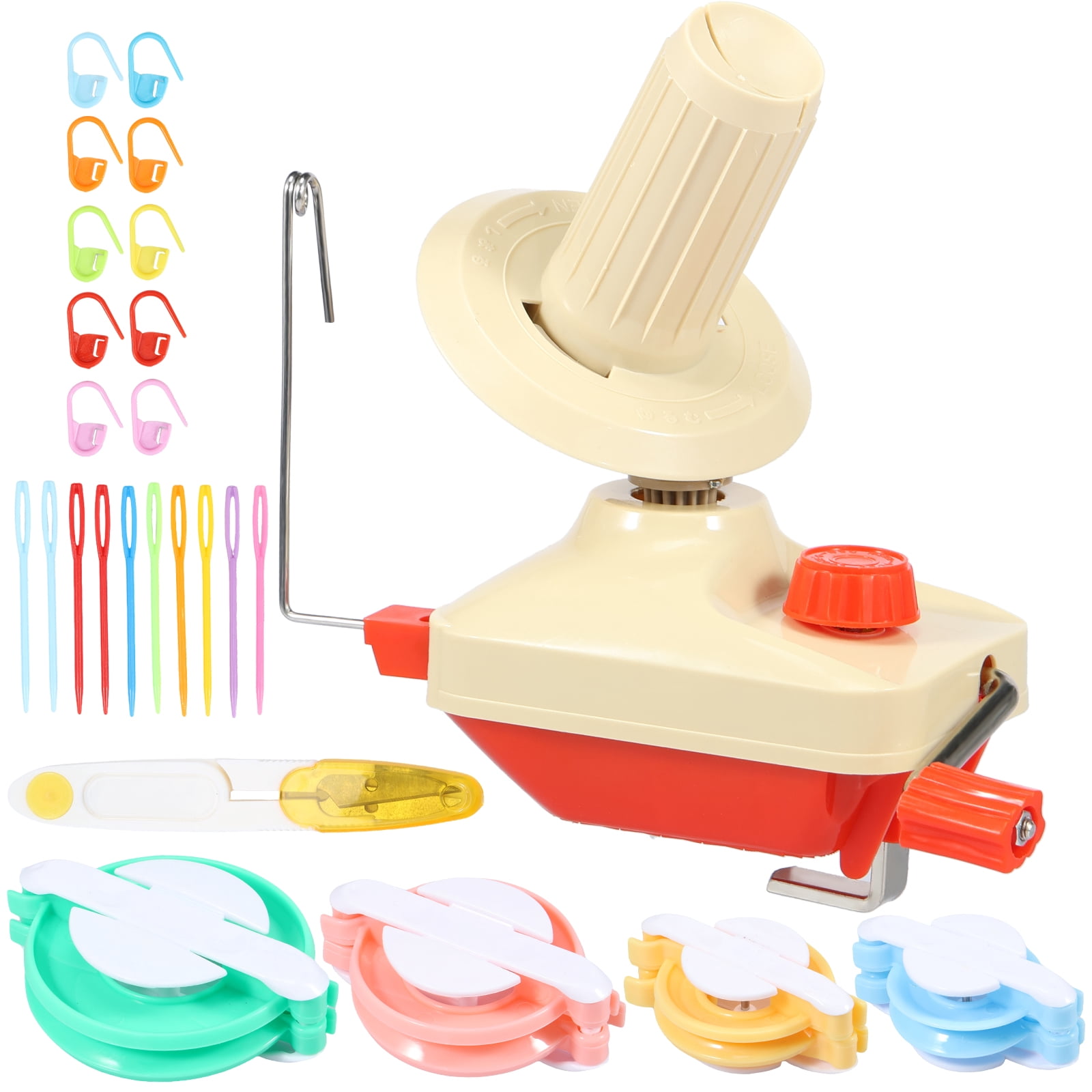 Evjurcn Yarn Ball Winder Set Hand Operated Low Noise Wool Winder with ...
