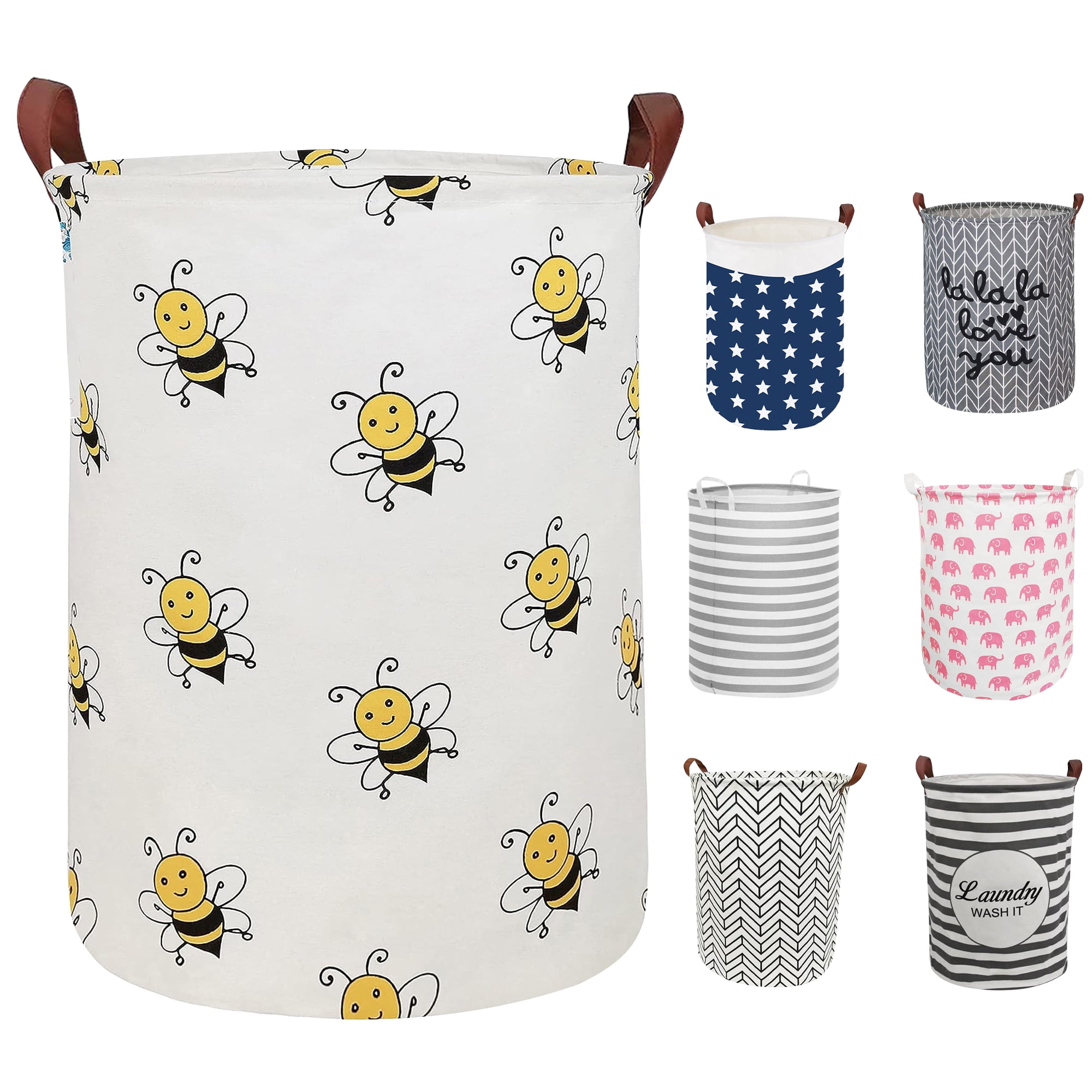 Furrygo Large Laundry Hamper, Waterproof Canvas Laundry Basket ...