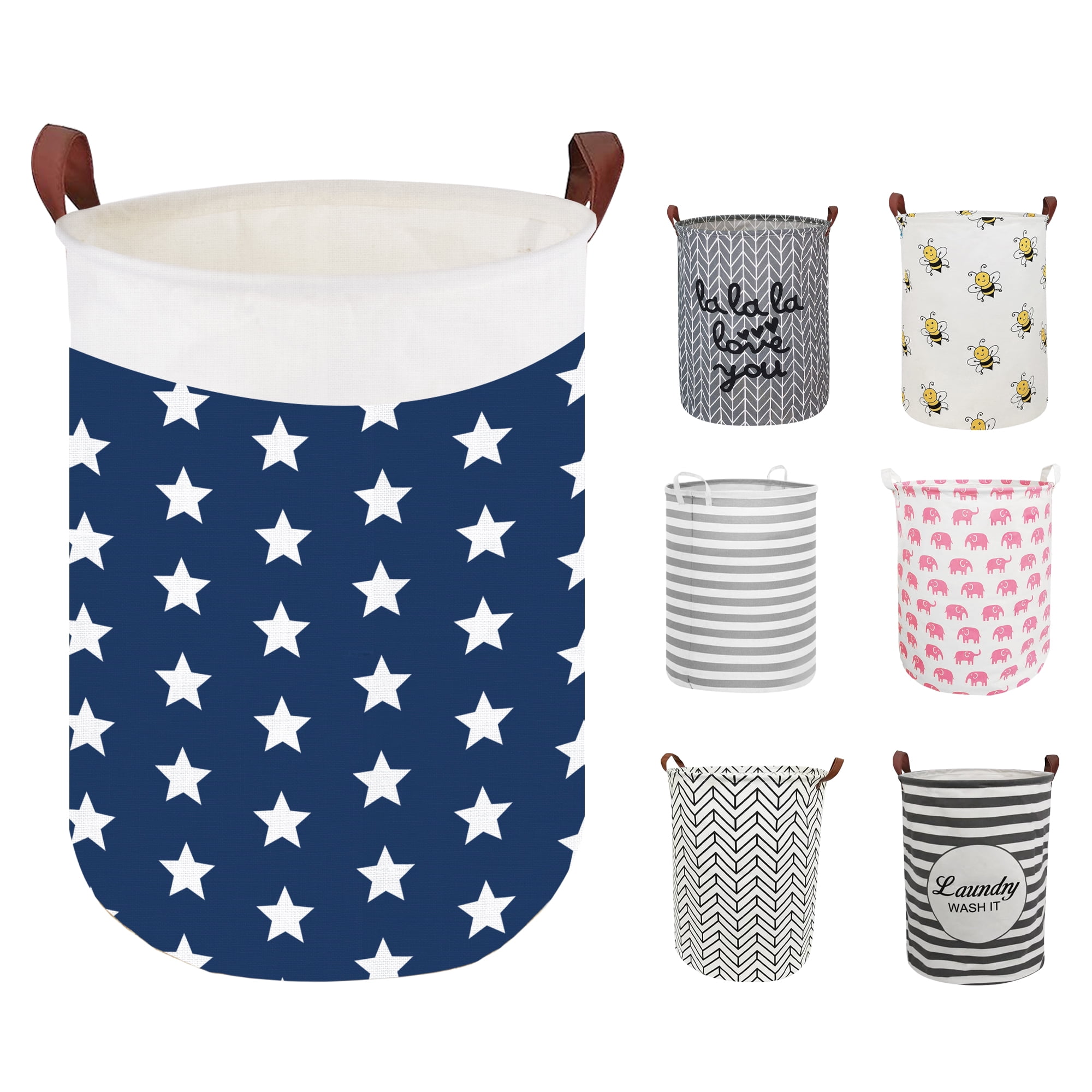 Furrygo Large Laundry Hamper, Waterproof Canvas Laundry Basket ...