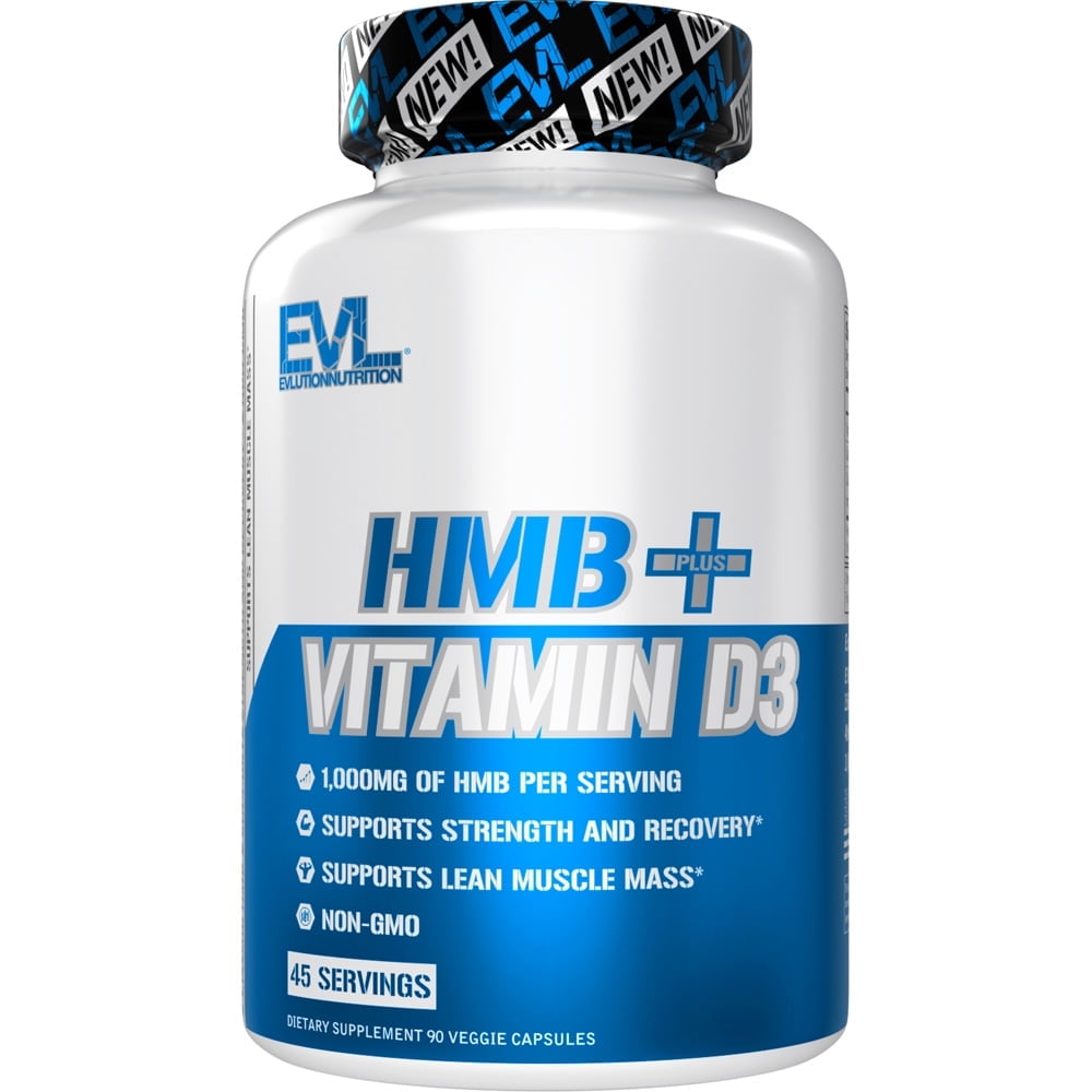 Evlution Nutrition HMB + Vitamin D3 - Supports Muscle Strength & Lean ...