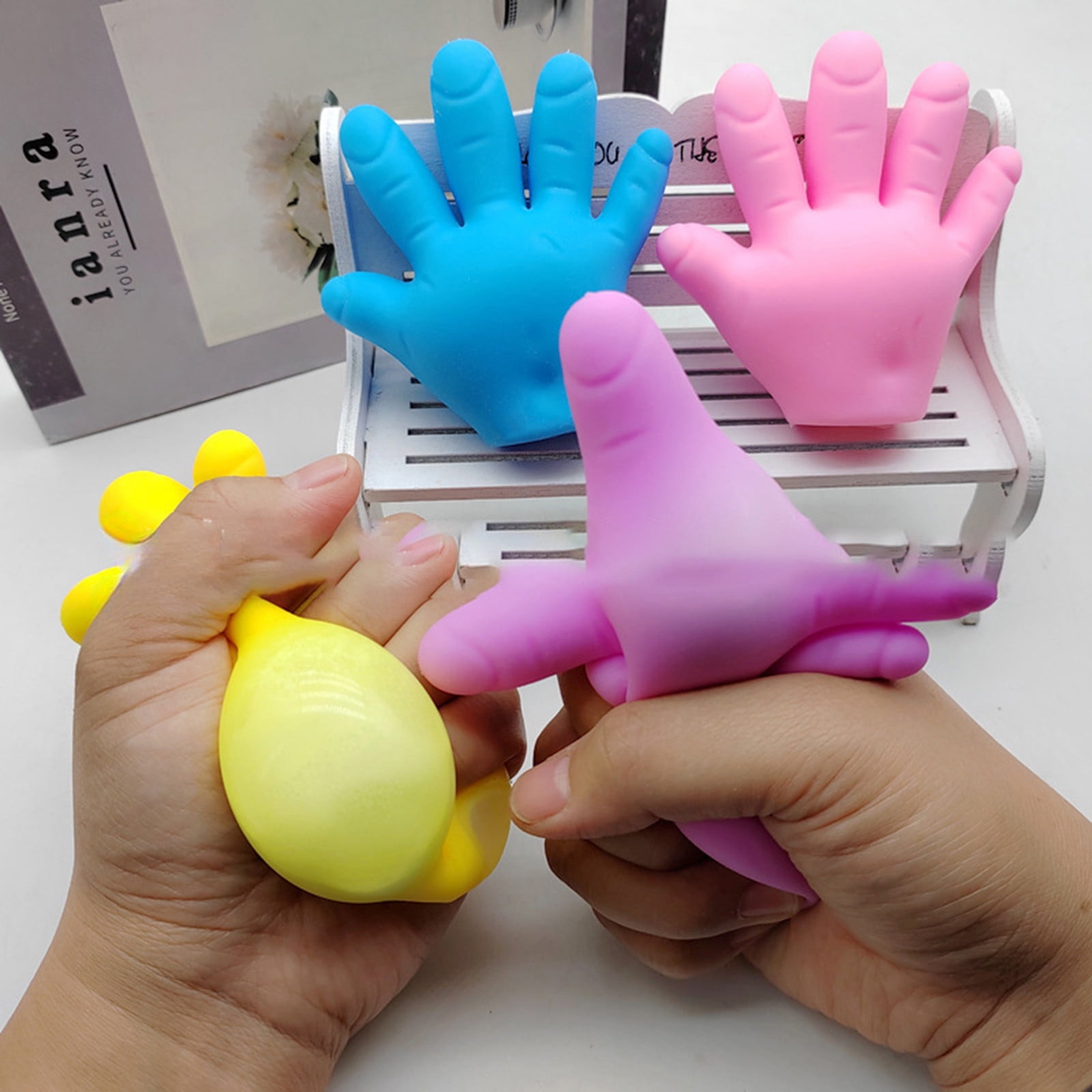 Evlvelym Birthday Decorations Gloves Pinch Decompression Toys Gloves ...