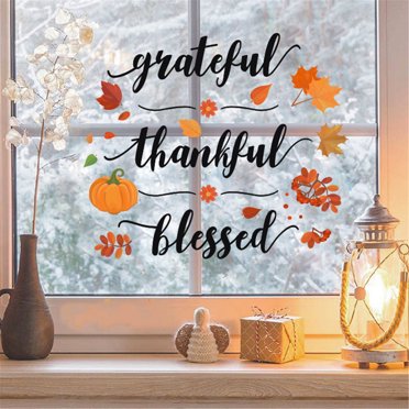 12 Sheets of Thanksgiving Window Stickers, Seasonal Fall Turkey Decals ...