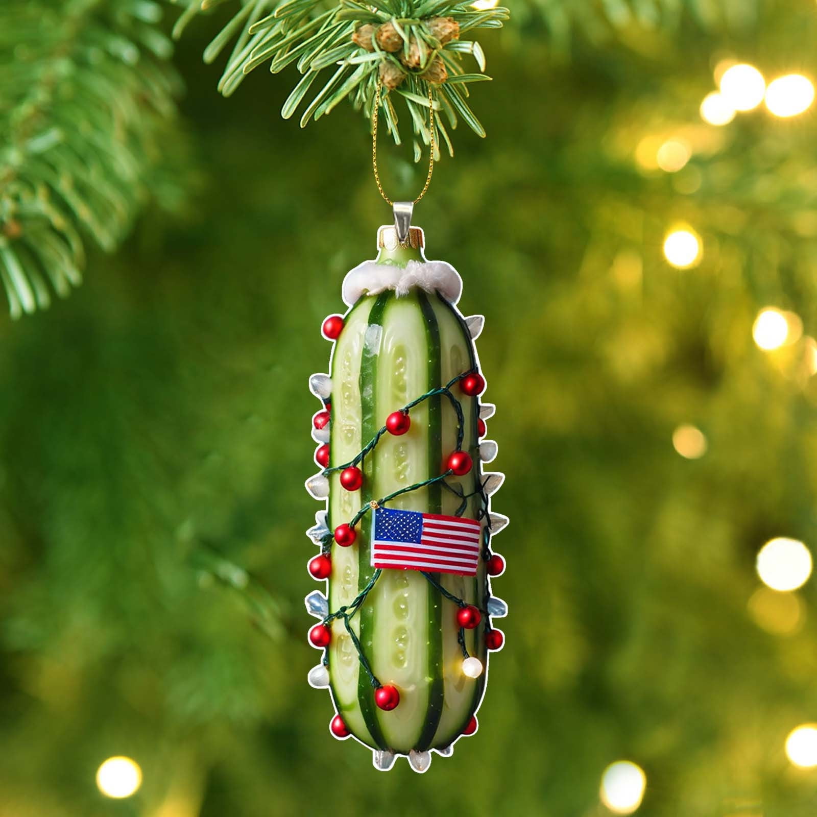 Evlvelym Pickle Ornaments for Christmas Tree Decorations Pickleball ...