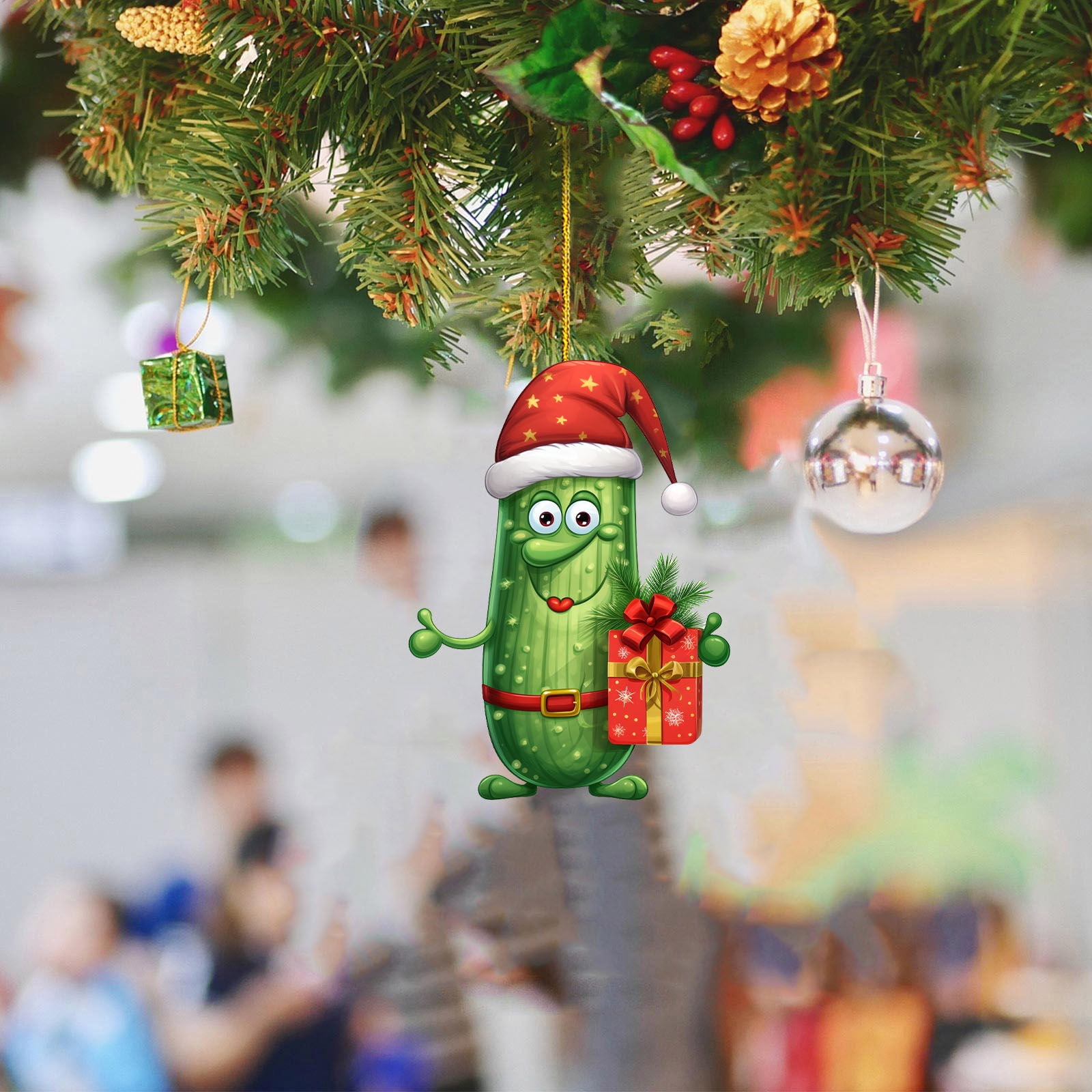 Evlvelym Pickle Ornaments for Christmas Tree Decorations Pickleball ...