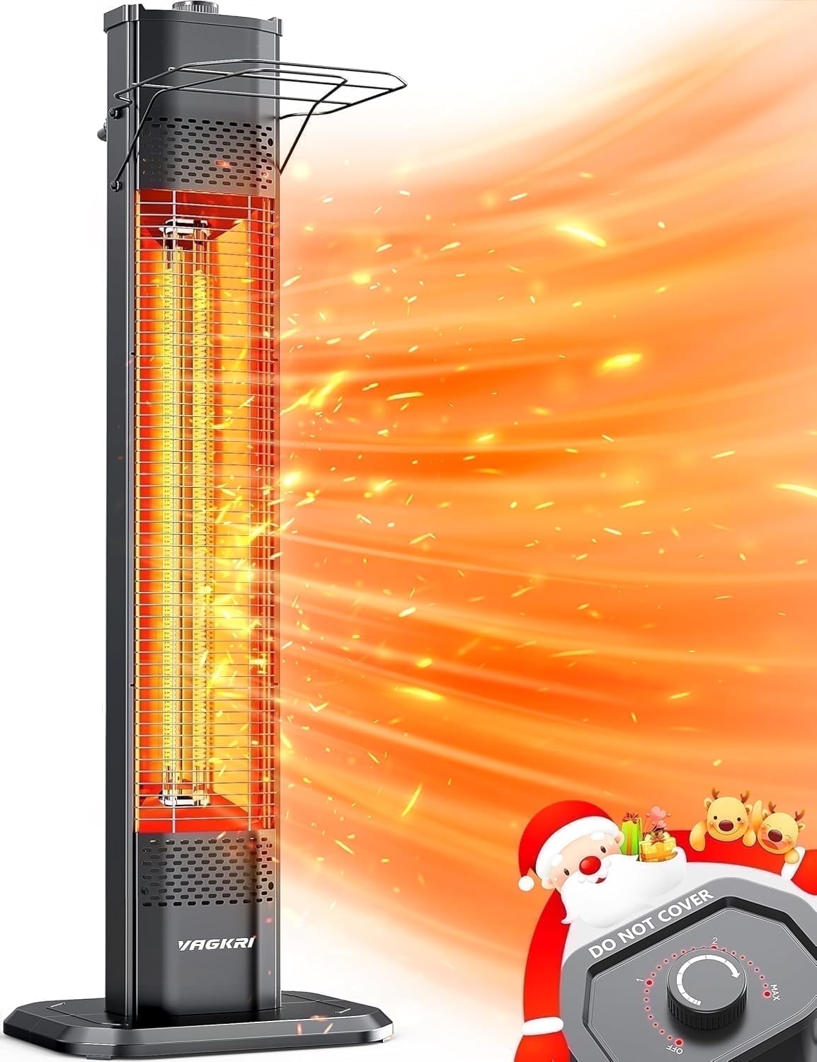 Easoger 1500W 36in Indoor Space Heaters, 100° Oscillating Portable ...