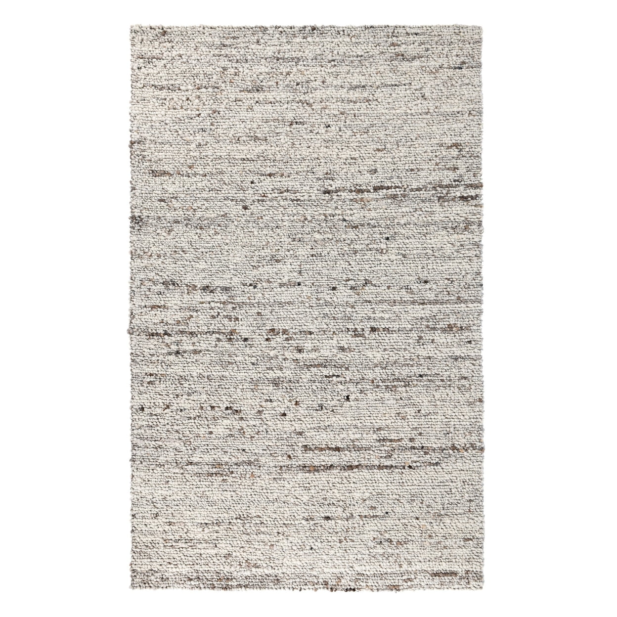 Evo 2 x 3 Small Handwoven Area Rug, Heather New Zealand Wool, Ivory ...