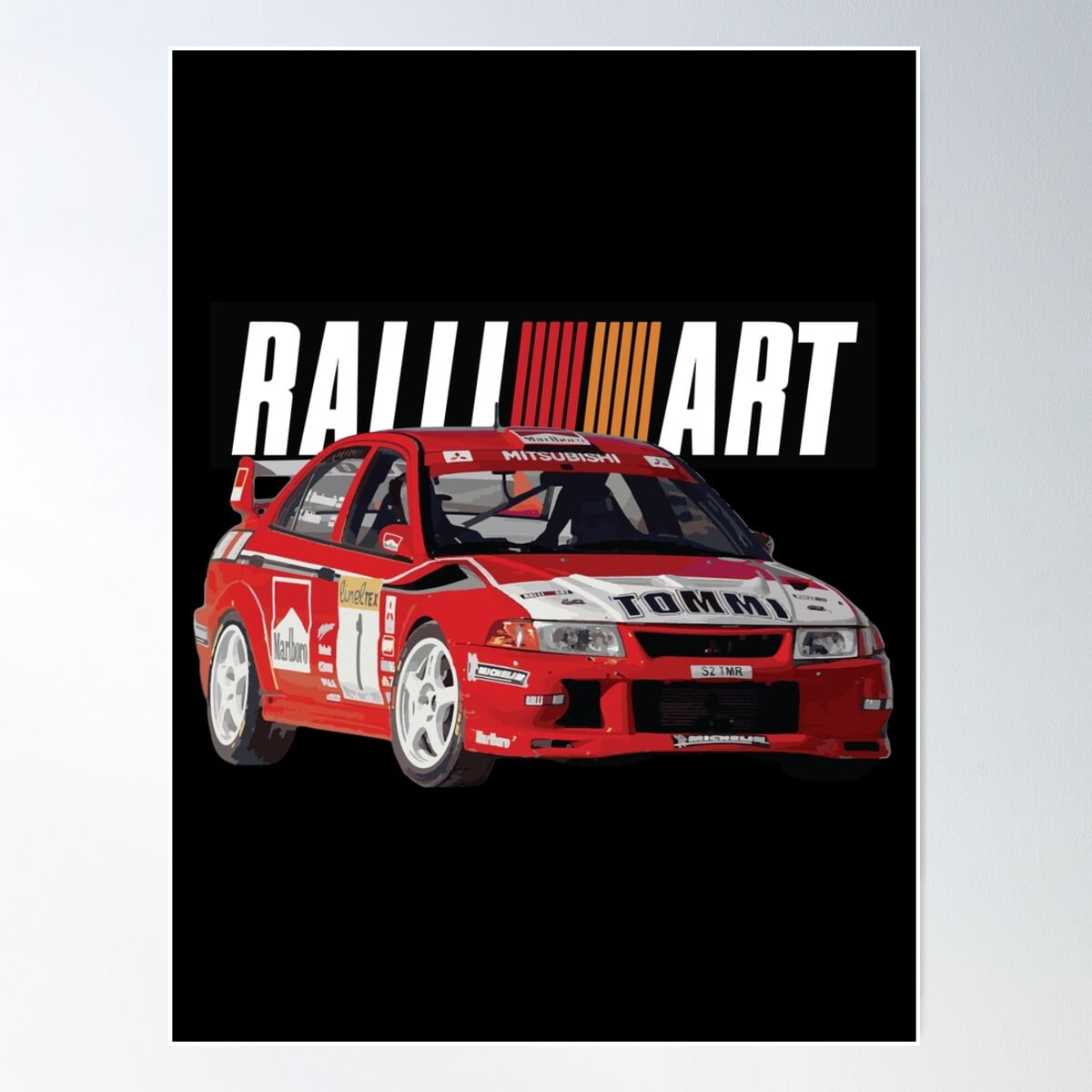 Evo 6 Tme Wrc Ralliart Mitsubish Evolution Enkei Tommi Mäkinen Poster ...