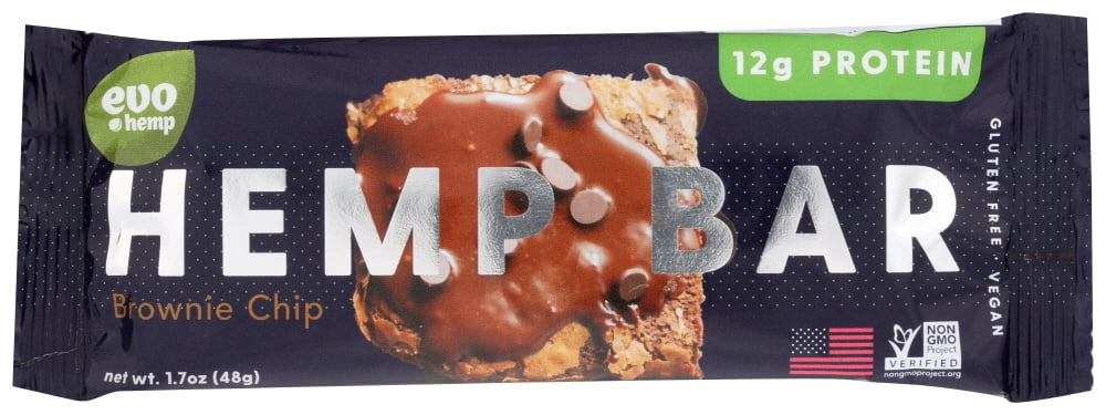 Evo Hemp Protein Bars, Double Chocolate Brownie Flavor, Healthy Snack ...