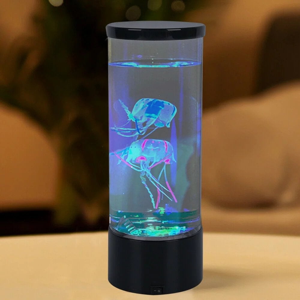 EvoFine LED Jellyfish Aquarium Night Light, 16-Color Changing Mood Lava ...
