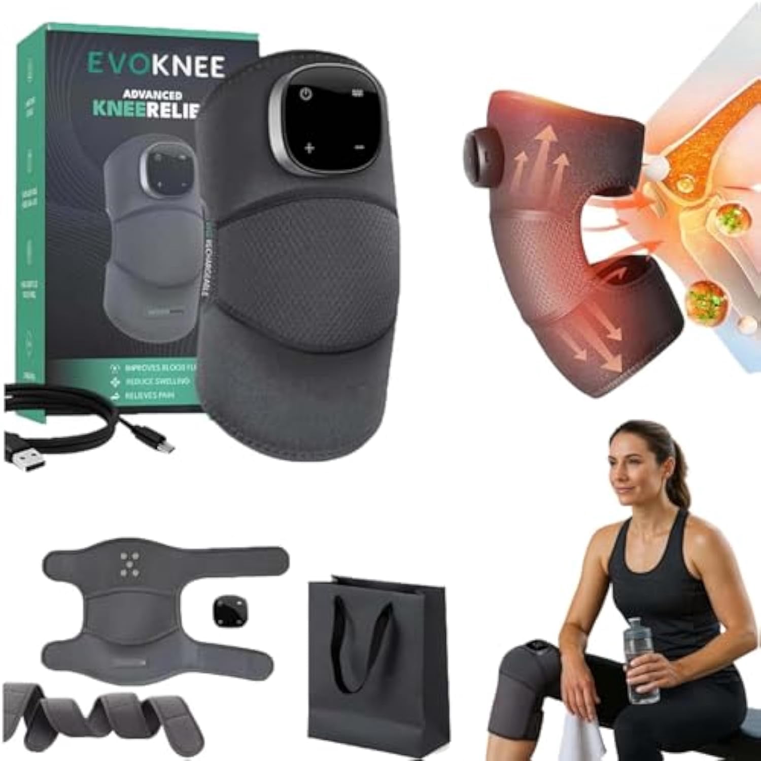 Evoknee Massager, 2025 New Advanced Evoknee Triple Method Massager ...
