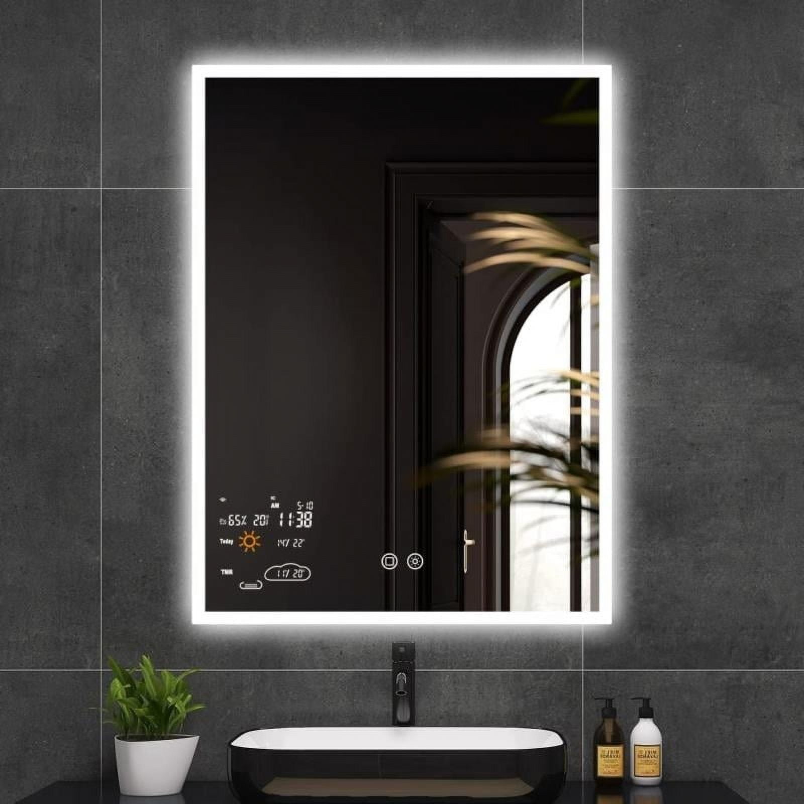 Evokor 24 X 32 Inch Led Smart Bathroom Mirror with Lights, anti Fog ...