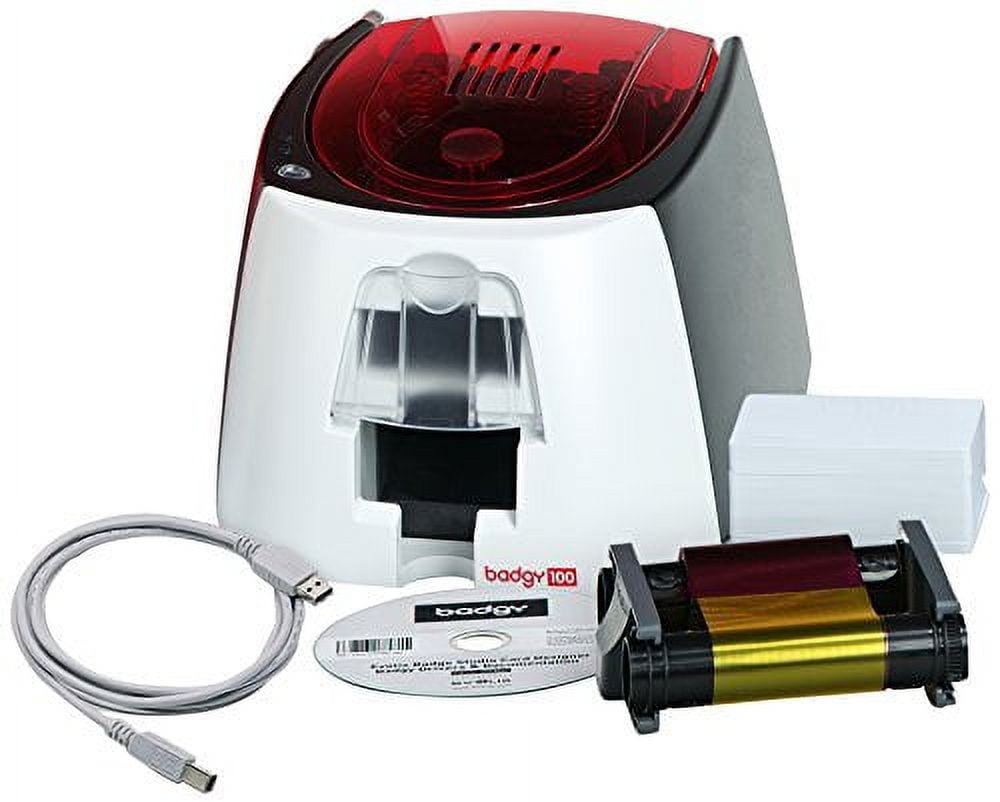 Badgy100 PVC ID Card Printer - Single Sided, Color Printing, USB ...