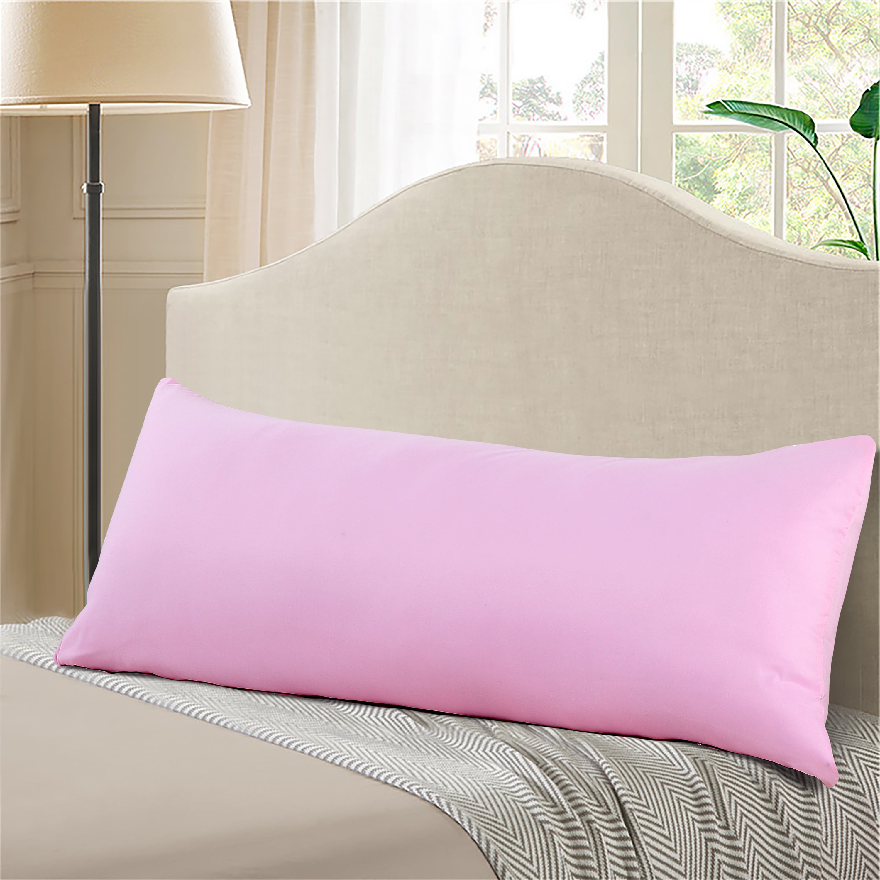 "Evolive 100% Polyester Microfiber Body Pillowcase, Pink, Size 21"" x ...