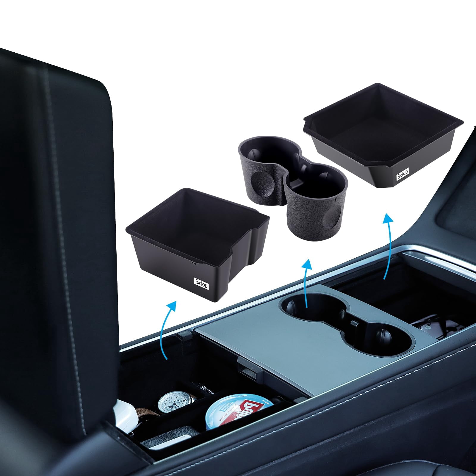 Evolop 3PCS Tesla Model 3 2024 Center Console Model 3 Highland, Console ...