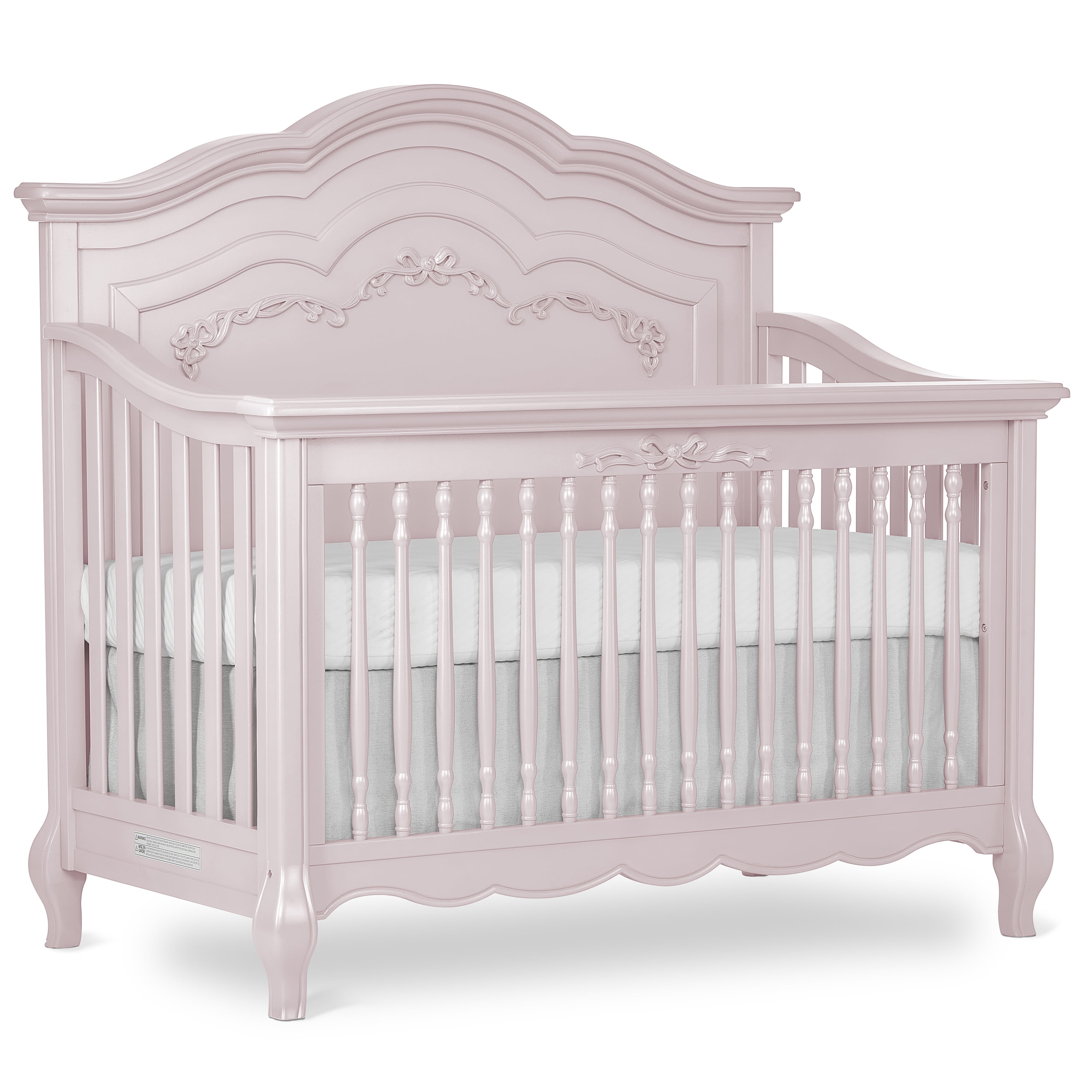 Evolur Aurora 5-In-1 Convertible Crib In Dusty Rose, Greenguard Gold ...