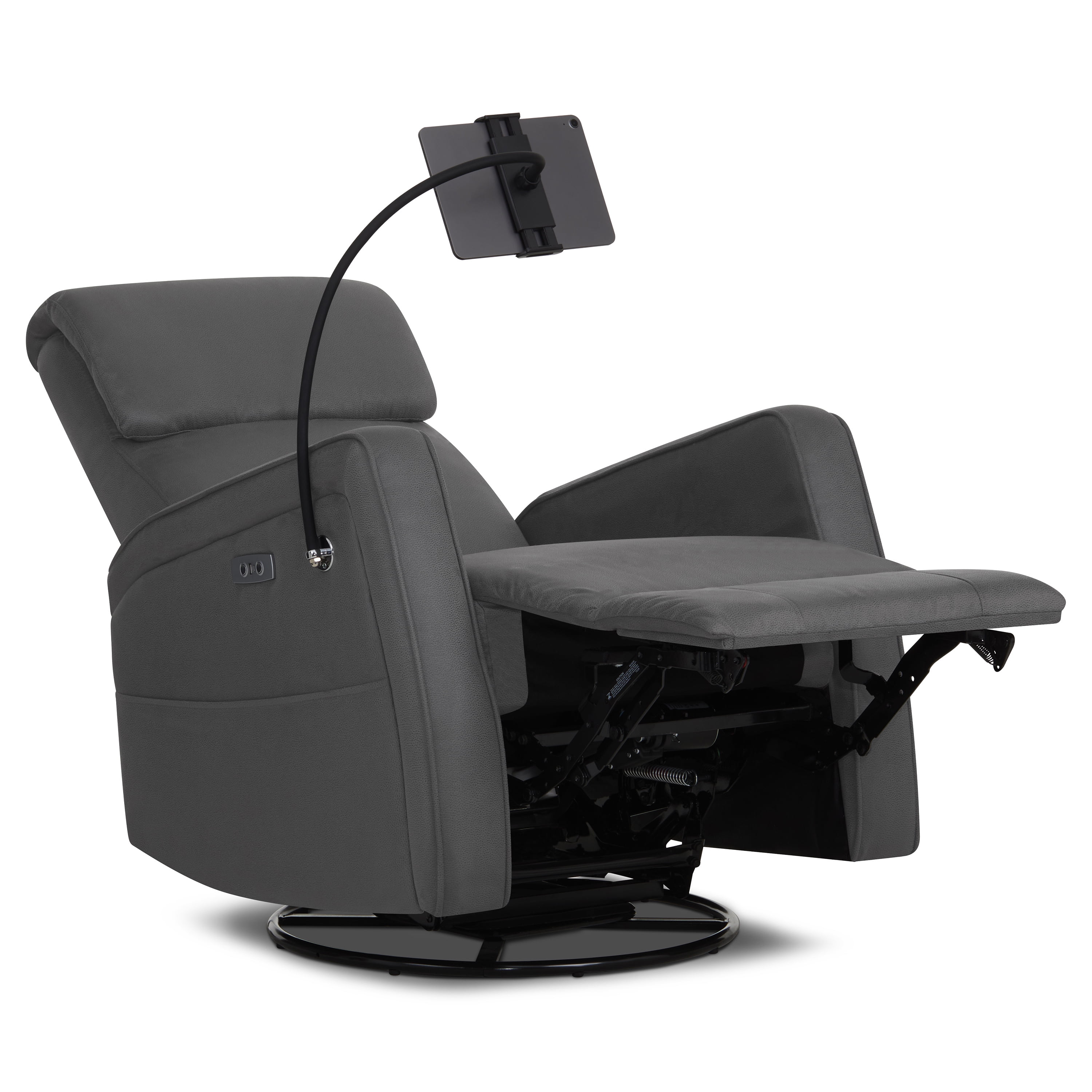 Evolur Maverick Power Recline Glider with Phone or Tablet Holder ...