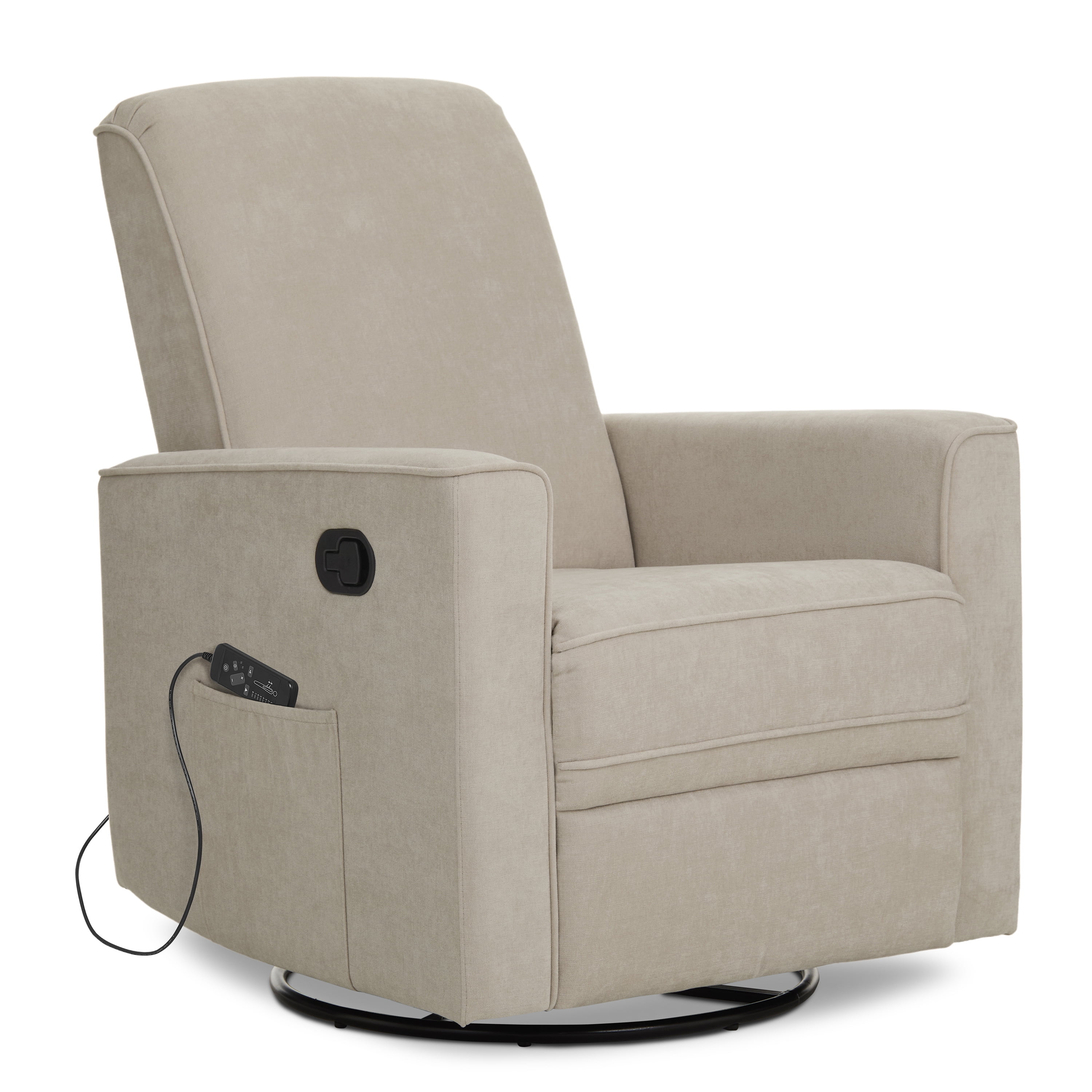 Evolur Raleigh Glider With Back Massager |Recliner| Rocker, Tan ...