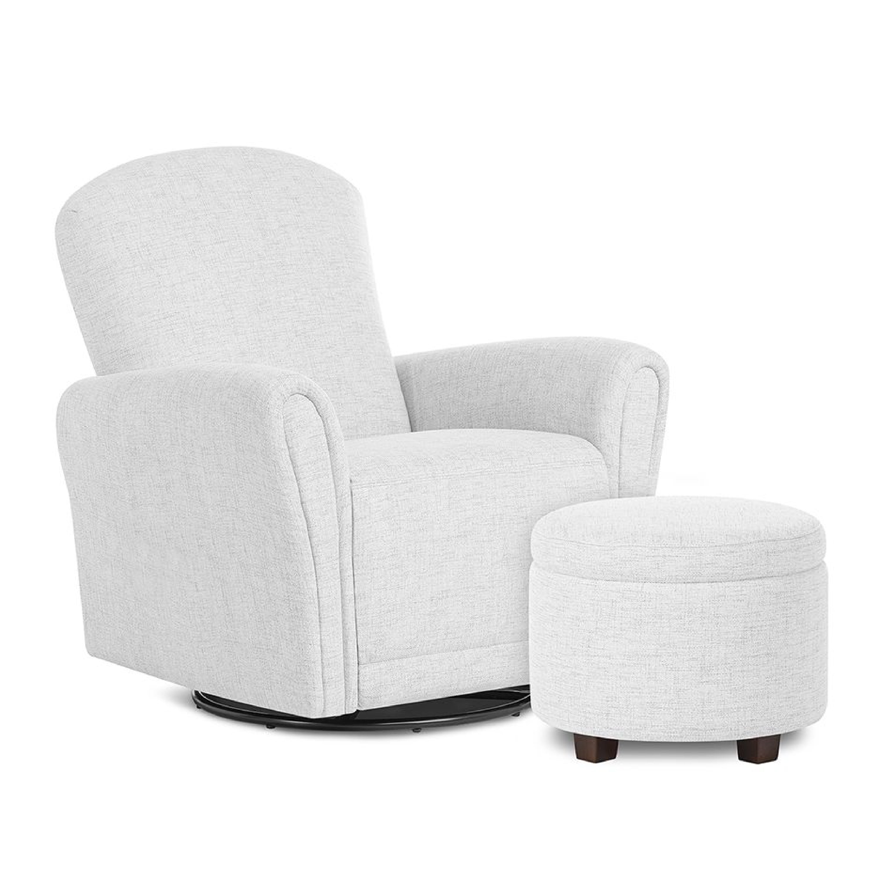 Evolur Vienna Swivel Glider with Ottoman, Greenguard Gold Certified ...