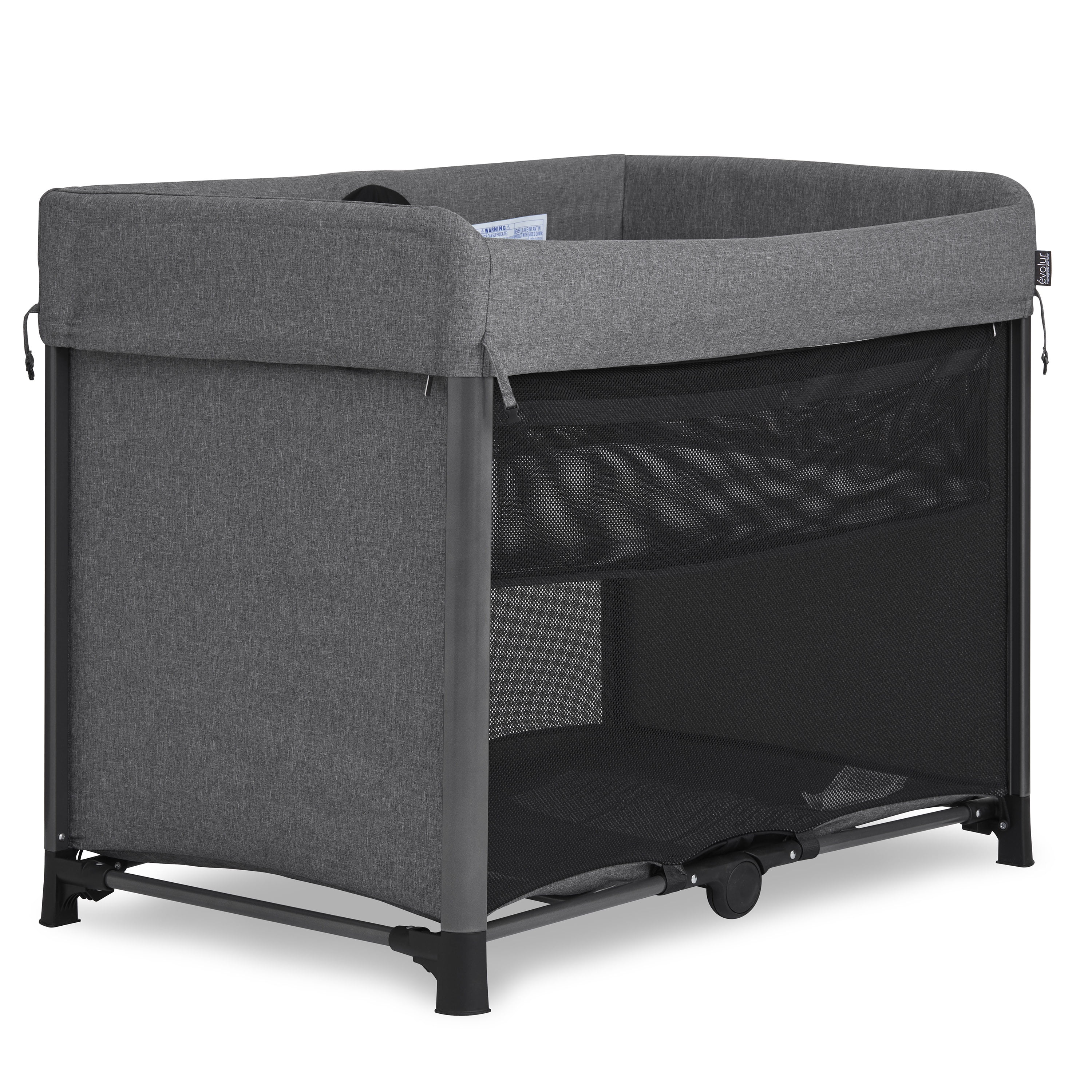 Evolur Zane Portable Playard | On the Go- Instant Fold Playard, Gray ...