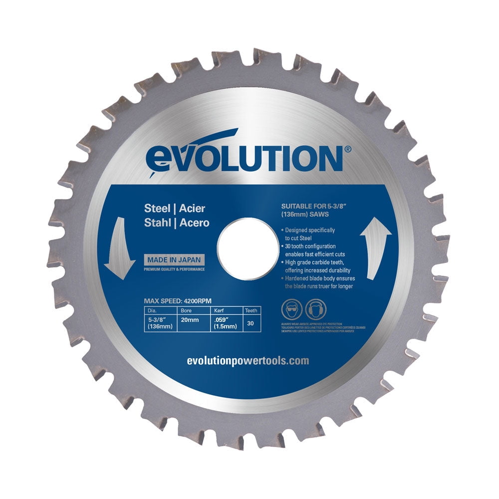 Evolution 5-3/8BLADEST | 5-3/8 In. | 30T | 20mm Arbor | Mild Steel And ...