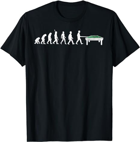 Evolution 8 Pool Ball Cue Stick Funny Billiards Player T-Shirt ...