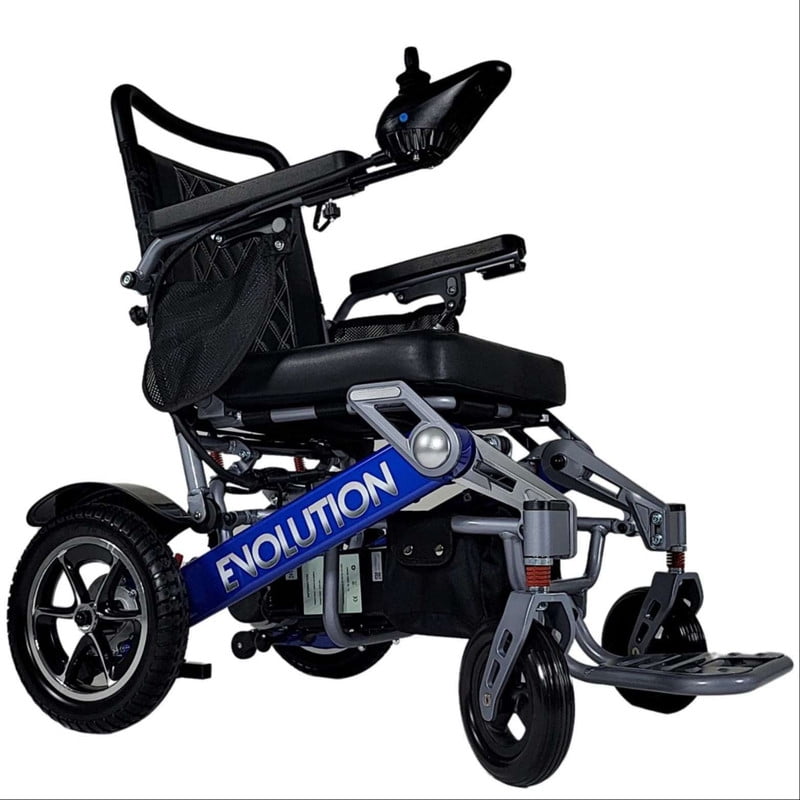 Evolution Automatic Folding Power Wheelchair (Blue) - Walmart.com