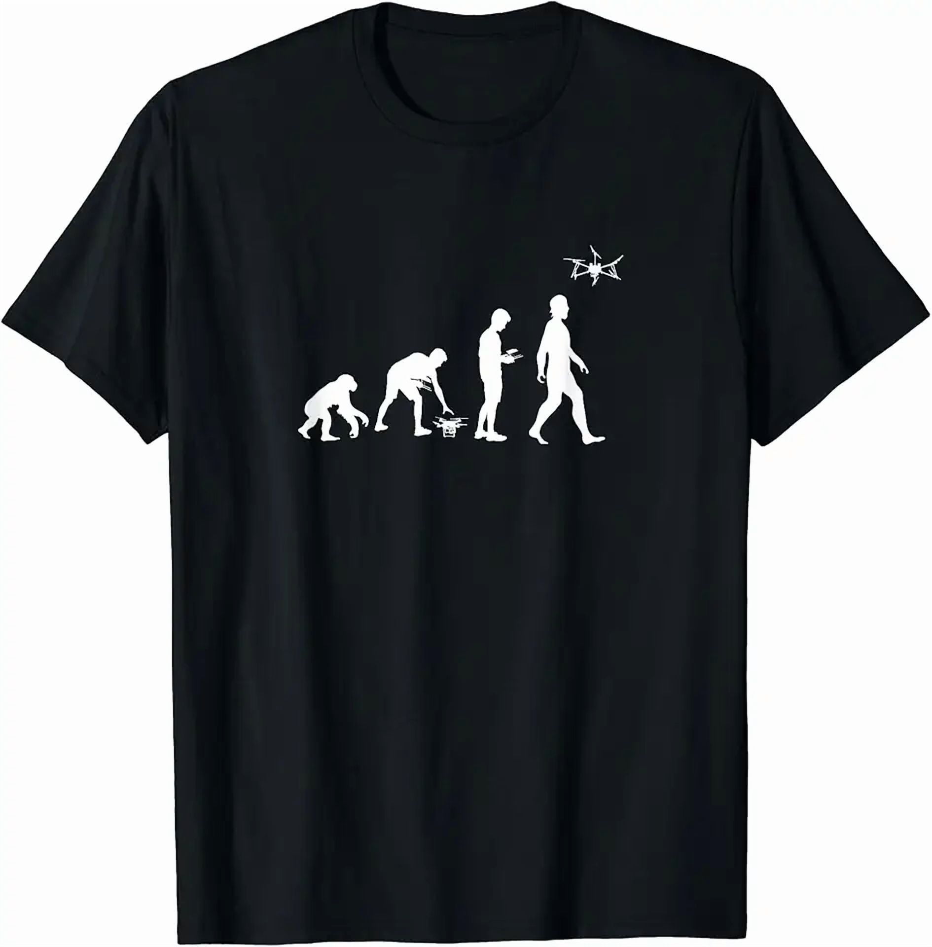 Evolution From Monkeys To Flying Drones Now Were Getting On T-Shirt ...