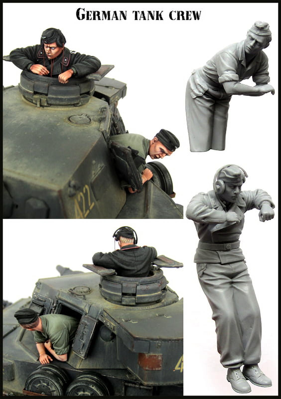 Evolution Miniatures 1:35 WWII German Tank Crew 2 Resin Figures Kit #EM ...
