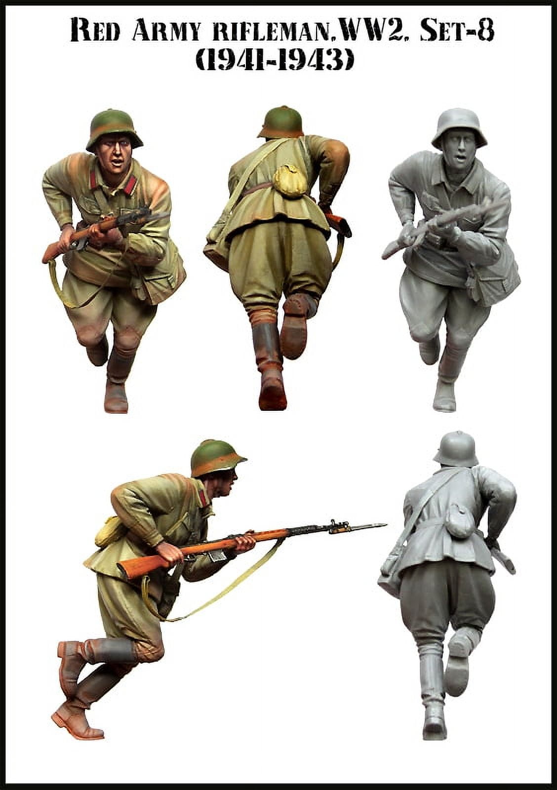 Evolution Miniatures 1:35 WWII Red Army Rifleman 41-43 Set8 Figure Kit ...