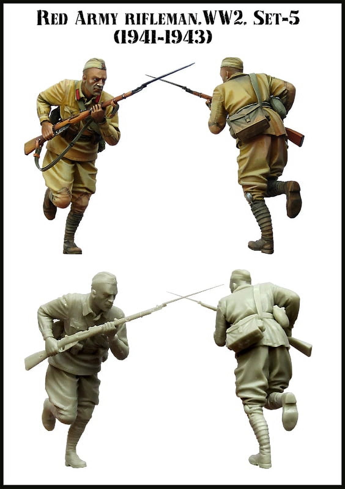 Evolution Miniatures 1:35 WWII Red Army Rifleman Set2 Resin Figure Kit ...