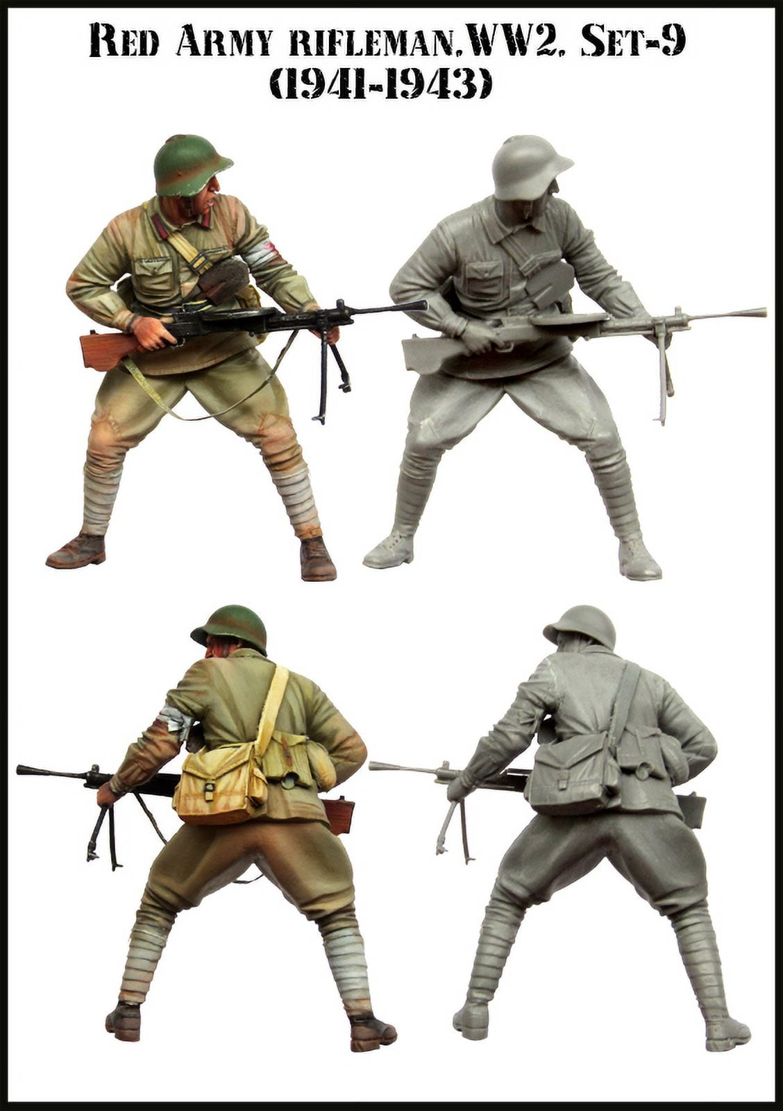 Evolution Miniatures 1:35 WWII Red Army Rifleman Set9 Resin Figure Kit ...