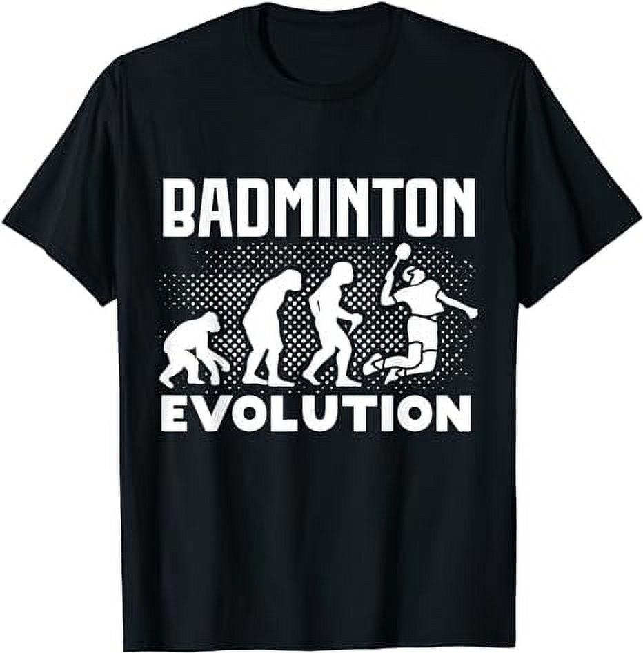 Evolution Of Badminton Player Sport Shuttlecock T-Shirt - Walmart.com