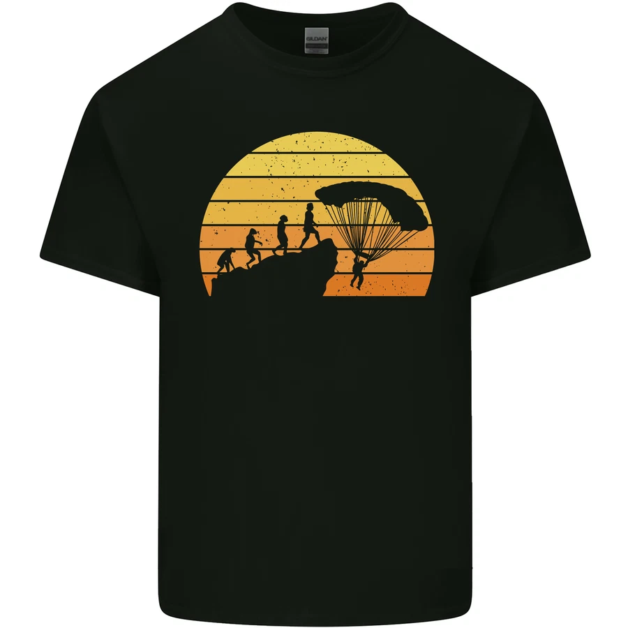 Evolution Of Base Jumping Graphic Light Cotton Short Sleeve Tee Shirt ...