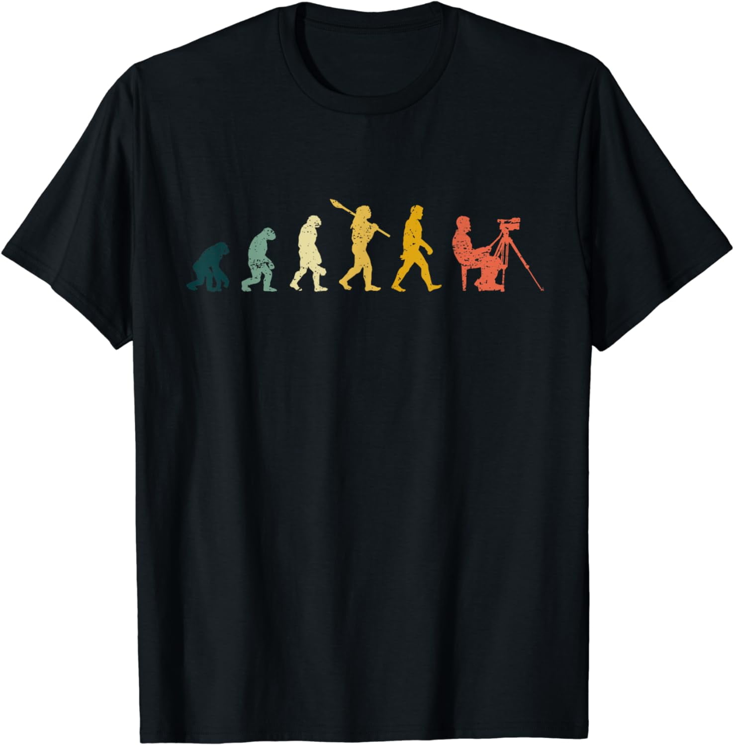 Evolution Of Cameraman Funny Filmmaker Film T Shirt Gift - Walmart.com
