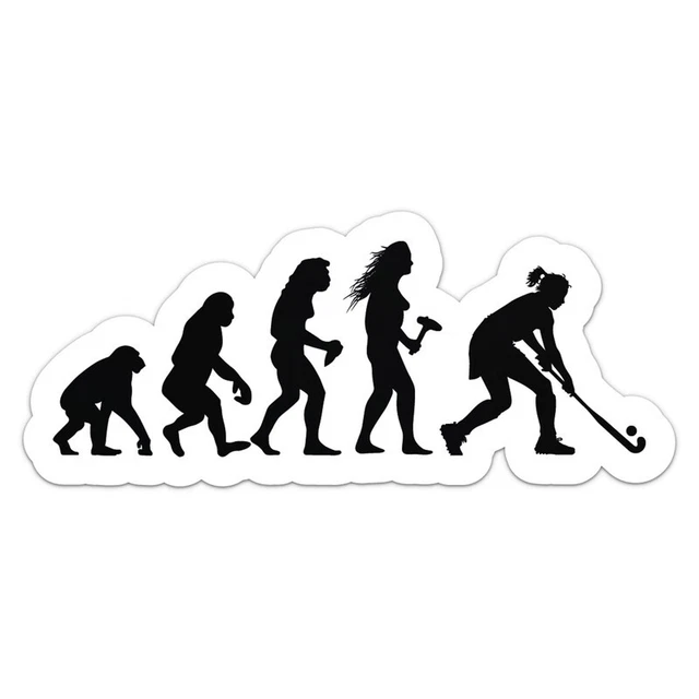 Evolution Of Field Hockey Player Sticker Phone Decal Water Bottle ...