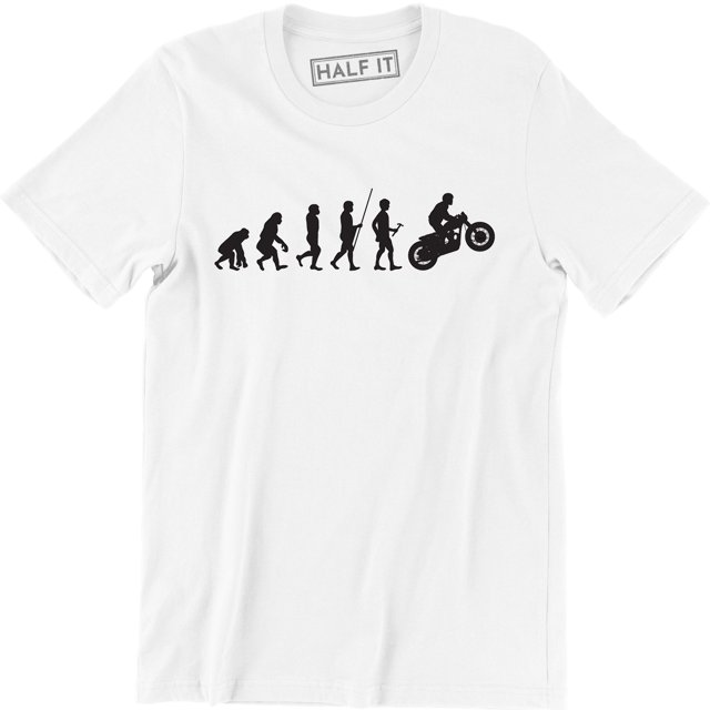 Evolution Of Motorbike Motorcycle Rider Bike Biker Christmas Men's T ...