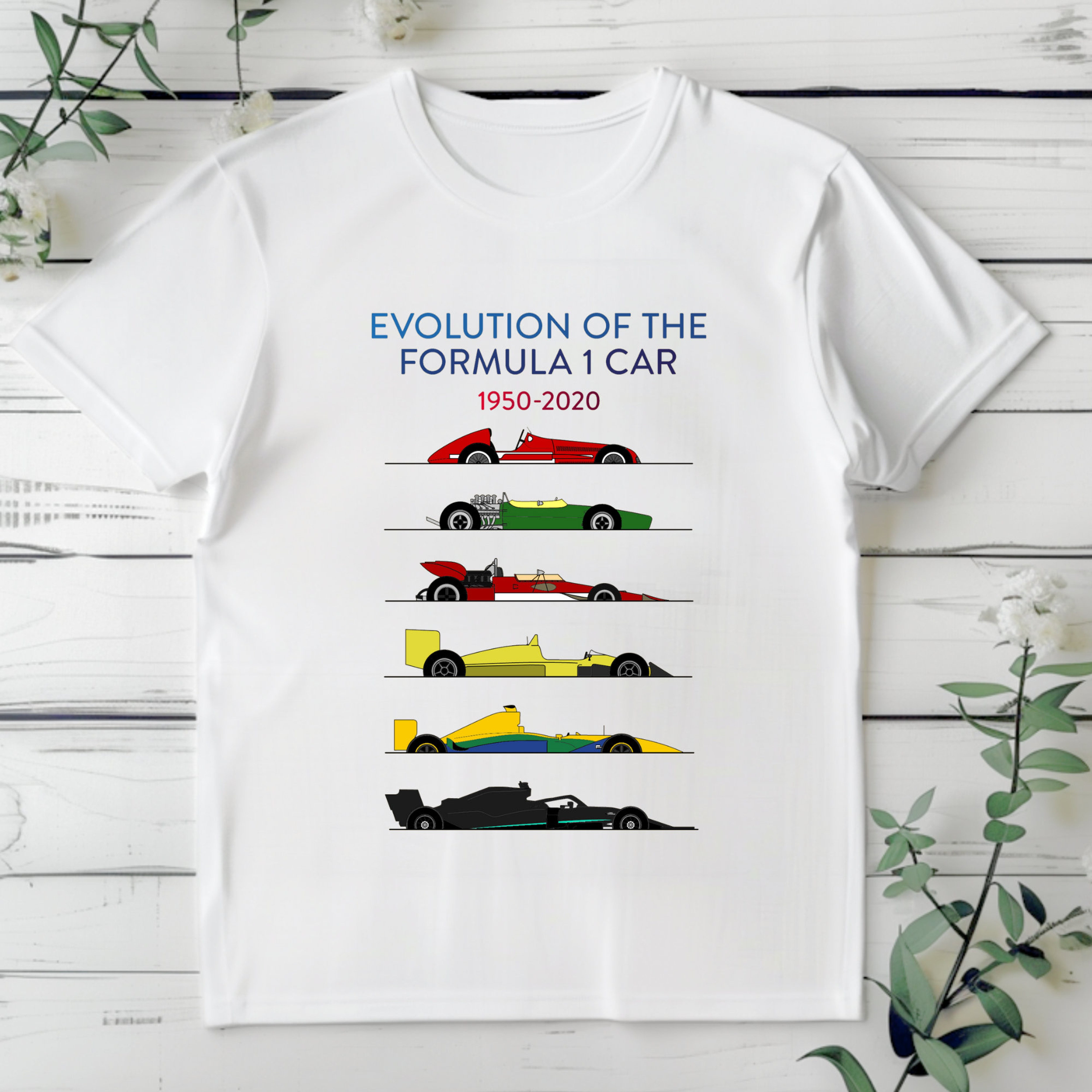 Evolution Of The Formula 1 Car, Formula Racing Car Shirt, F1 Race Week ...