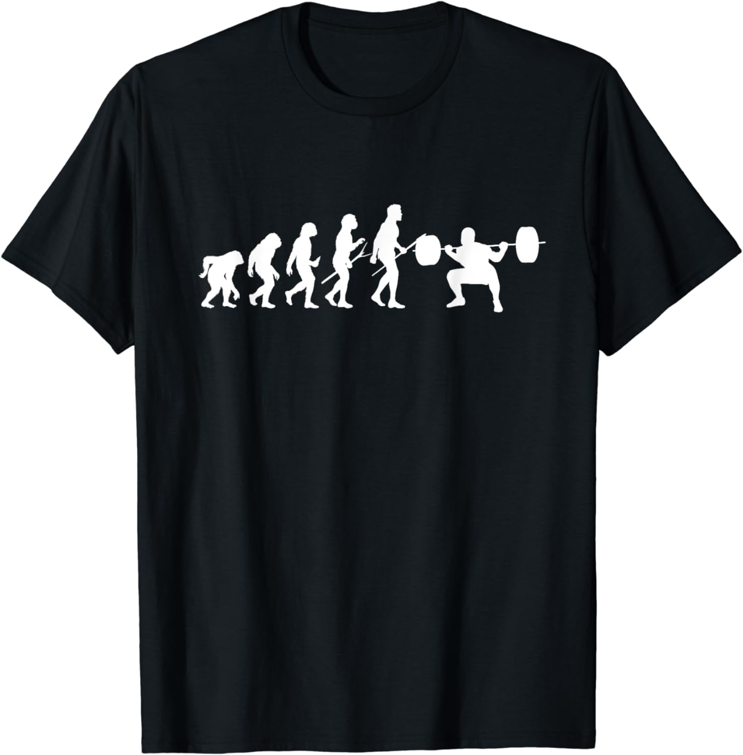 Evolution Of Weight Lifting Funny Sports Design Fitness Gym Cotton T-Shirt - Walmart.com