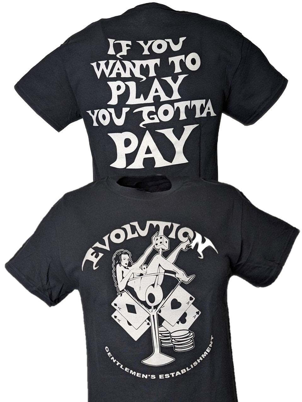 Evolution Pay to Play T-shirt Randy Orton Batista Triple H Ric Flair ...