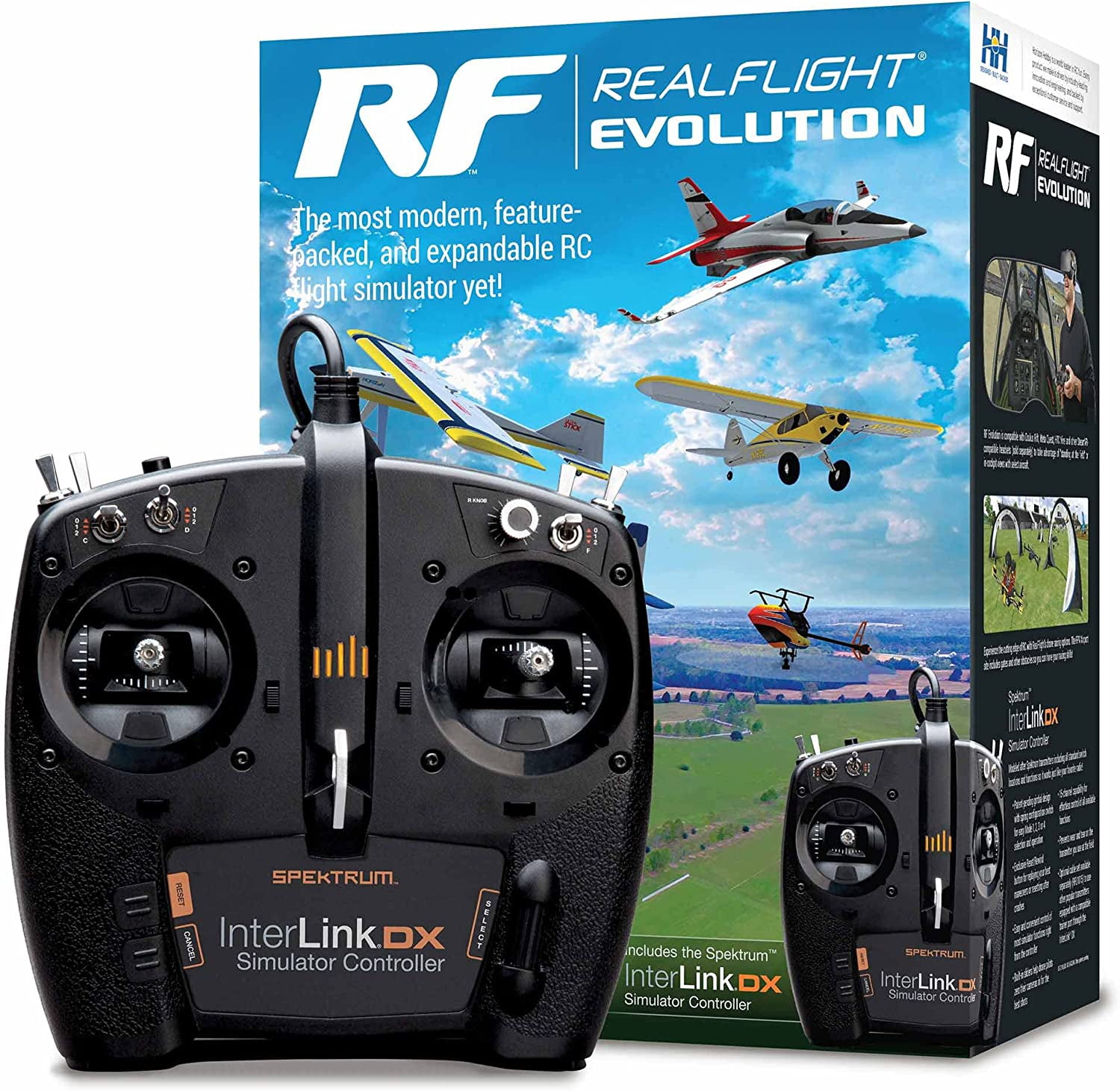 Evolution RC Flight Simulator Software with Interlink DX Controller Included RFL2000 Air/Heli ...