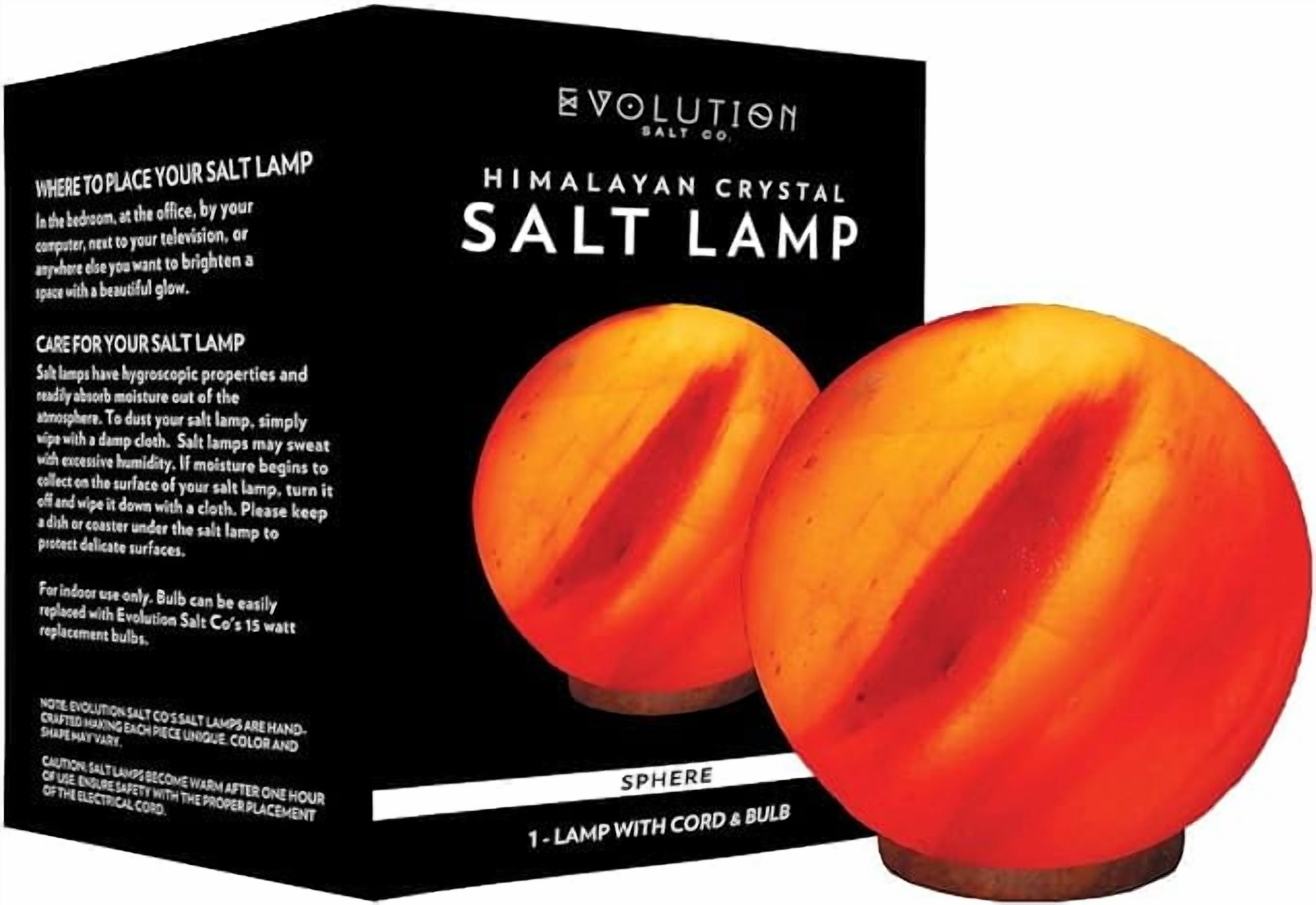 Evolution Salt Lamp Sphere Himalayan Crystal 6 Inch, 1 Ea, 3 Pack ...