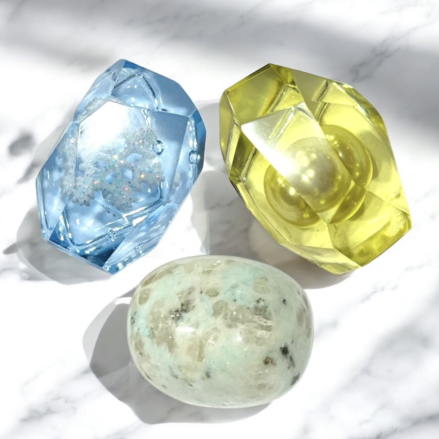 Evolution Stones (Ice, Shiny, Everstone) for Display, Trading Card Game ...